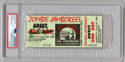 Karl Hardman Signed Zombie Jamboree Night of the Living Dead Ticket PSA ...