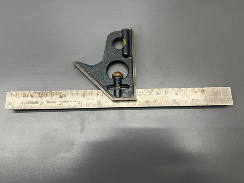 VINTAGE STANLEY NO. 122 COMBINATION SQUARE W LEVEL - MACHINIST ...