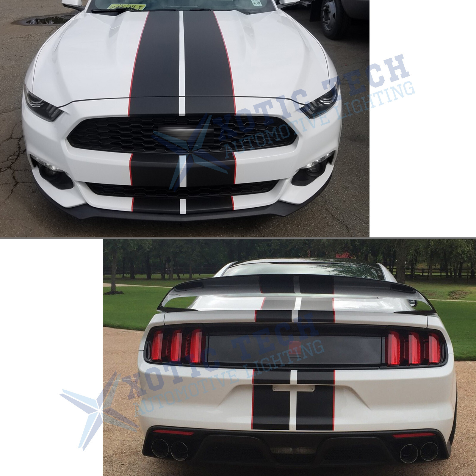 Graphics Rally Racing Stripe Hood Roof Trunk Decal Sticker Wrap For ...