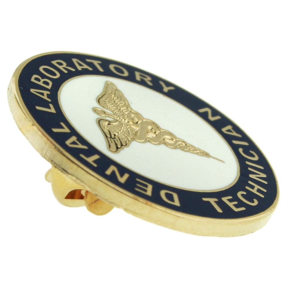 PinMart's Dental Laboratory Technician Gold Caduceus Enamel Lapel Pin ...