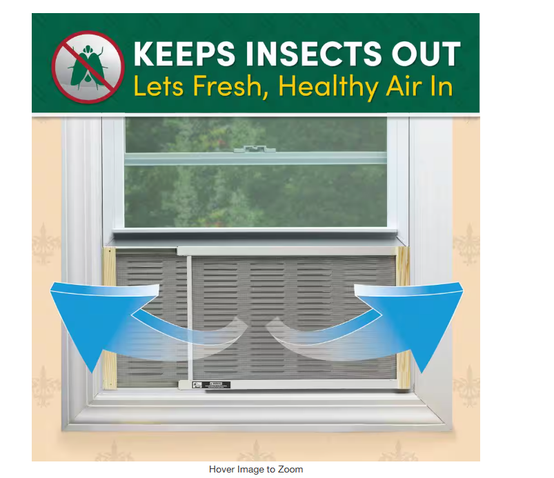 Adjustable Vented Metal Window Mesh Bug Screen Ventilator Sliding ...