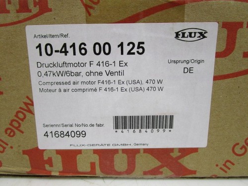 FLUX F416-1EX AIR MOTOR FOR DRUM PUMP | eBay