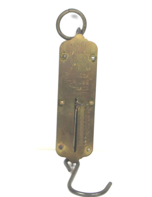 Antique Vintage John Chatillon & Sons Brass Hanging Spring Scale Tools ...