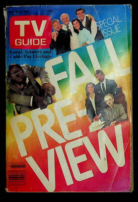 TV GUIDE MAGAZINE SEPTEMBER 10th-16th 1983 FALL PREVIEW EDITION | eBay