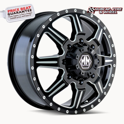 Mayhem Monstir 8101 Front Black/Milled Spokes- 19.5X6.75- 8X170 BP, 102 ...