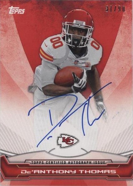 2014 Topps - Rookie Premiere Autographs #RPA-DT De'Anthony Thomas, De ...