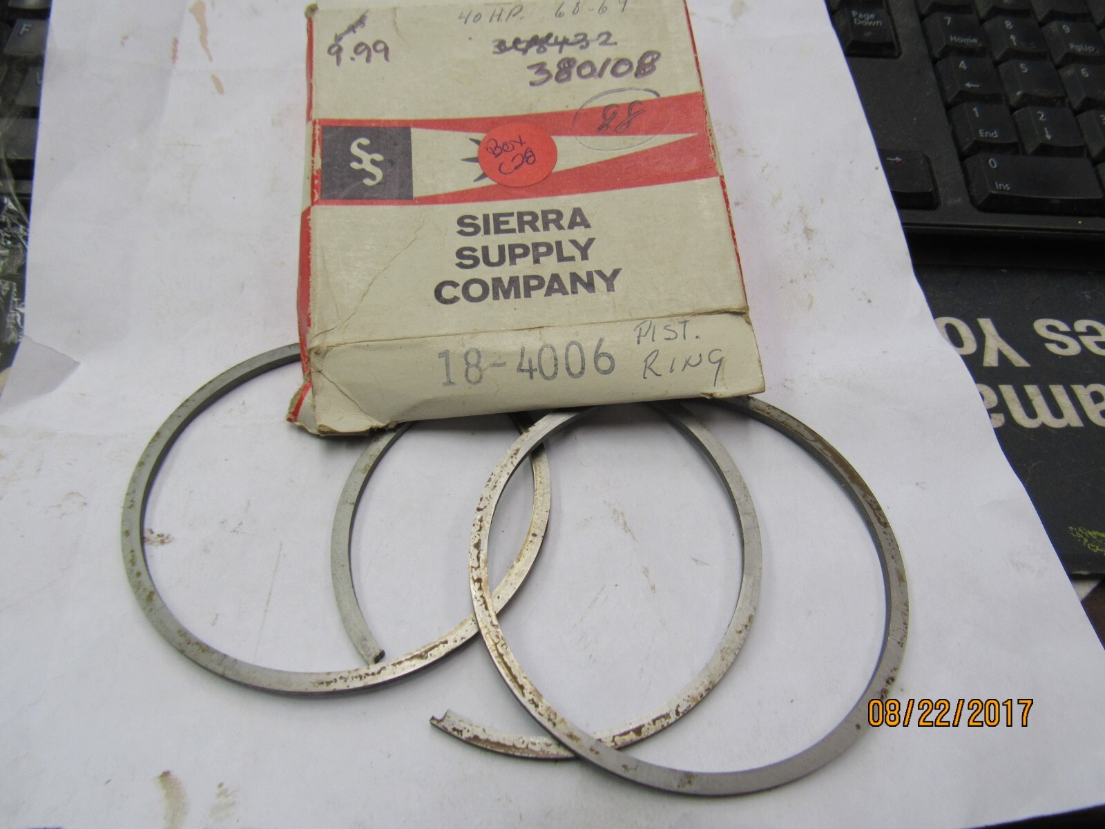 NEW SIERRA OMC PISTON RING SET 380108 SIERRA 18-4006 | eBay