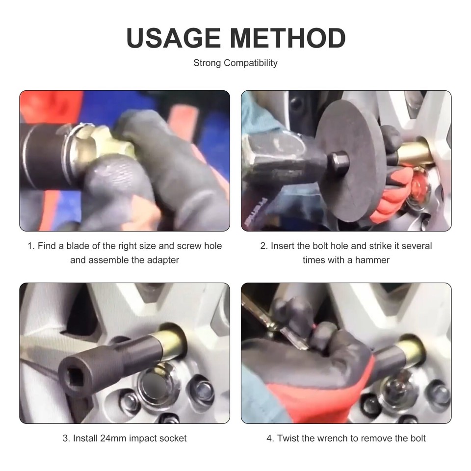 Universal Wheel Lock Removal SetLocking Wheel Nut Key Replacement ...