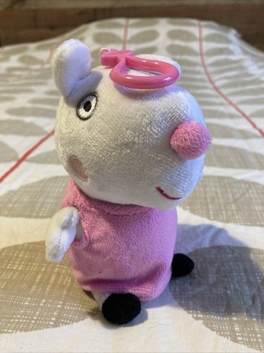 Peppa Pig Suzy Sheep 6” 15cm Coin Purse Key Ring Plush Soft Toy X1 ...