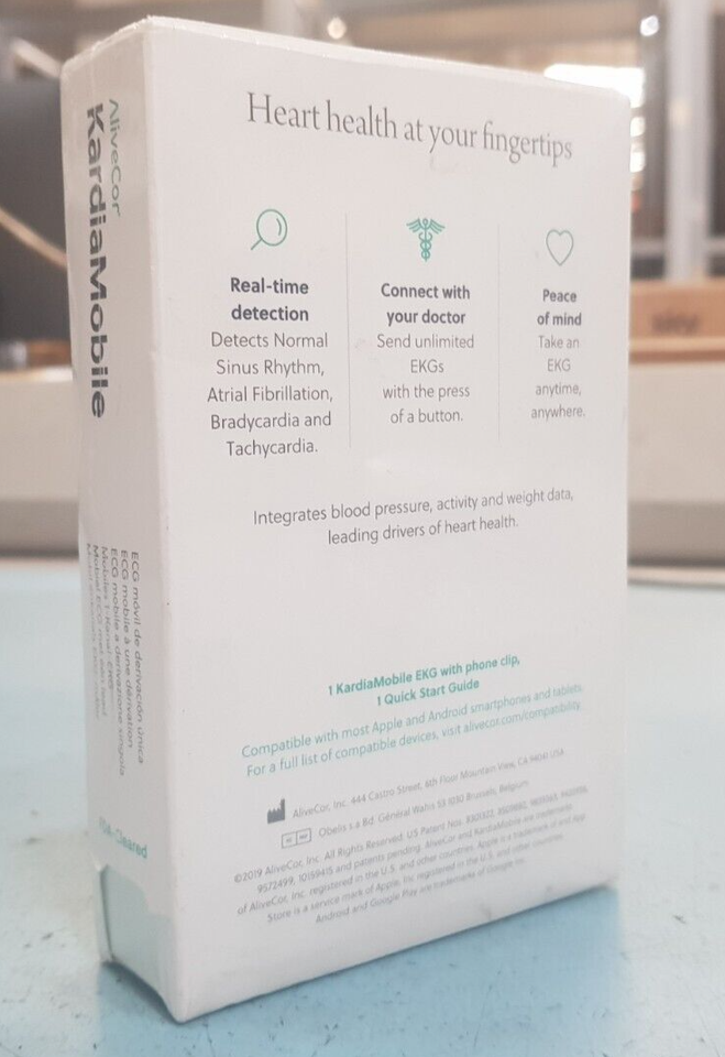 Alivecor KardiaMobile ECG Heart Monitor smartphone compatible *NEW ...