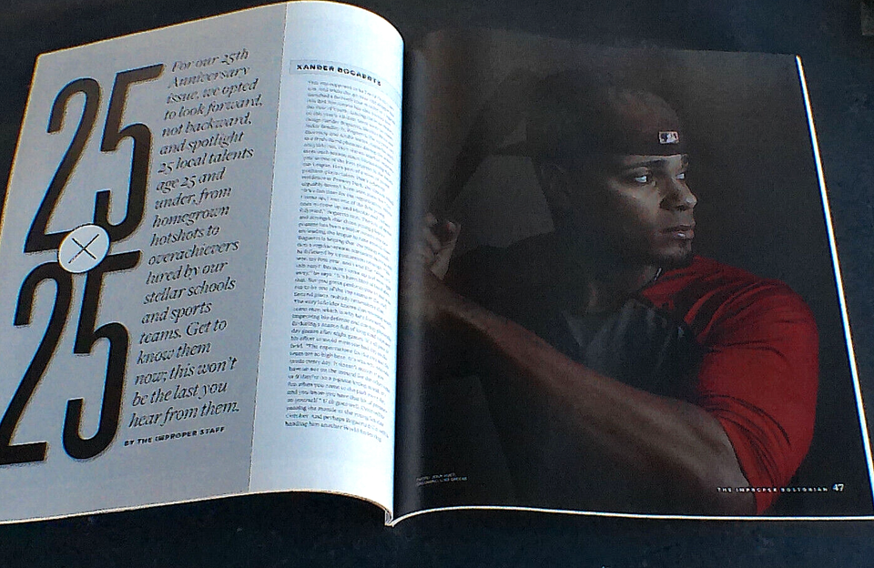 Improper Bostonian Magazine 2016 Xander Bogaerts RedSox Cover No Label ...