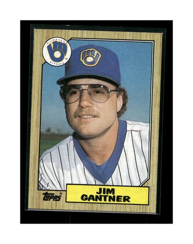 1987 Topps Milwaukee Brewers Baseball Card #108 Jim Gantner UER | eBay