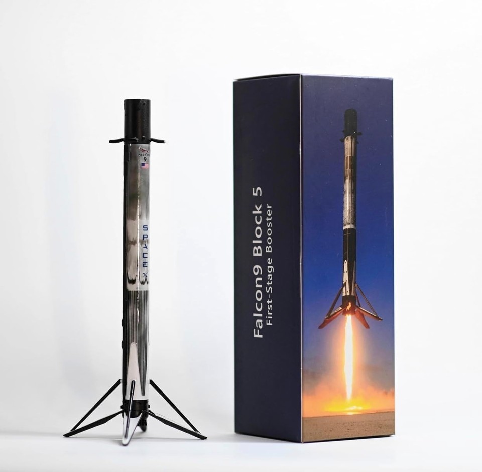 Diecast SpaceX Falcon 9 Block 5 Rocket Model 1/233 Scale Collectible ...