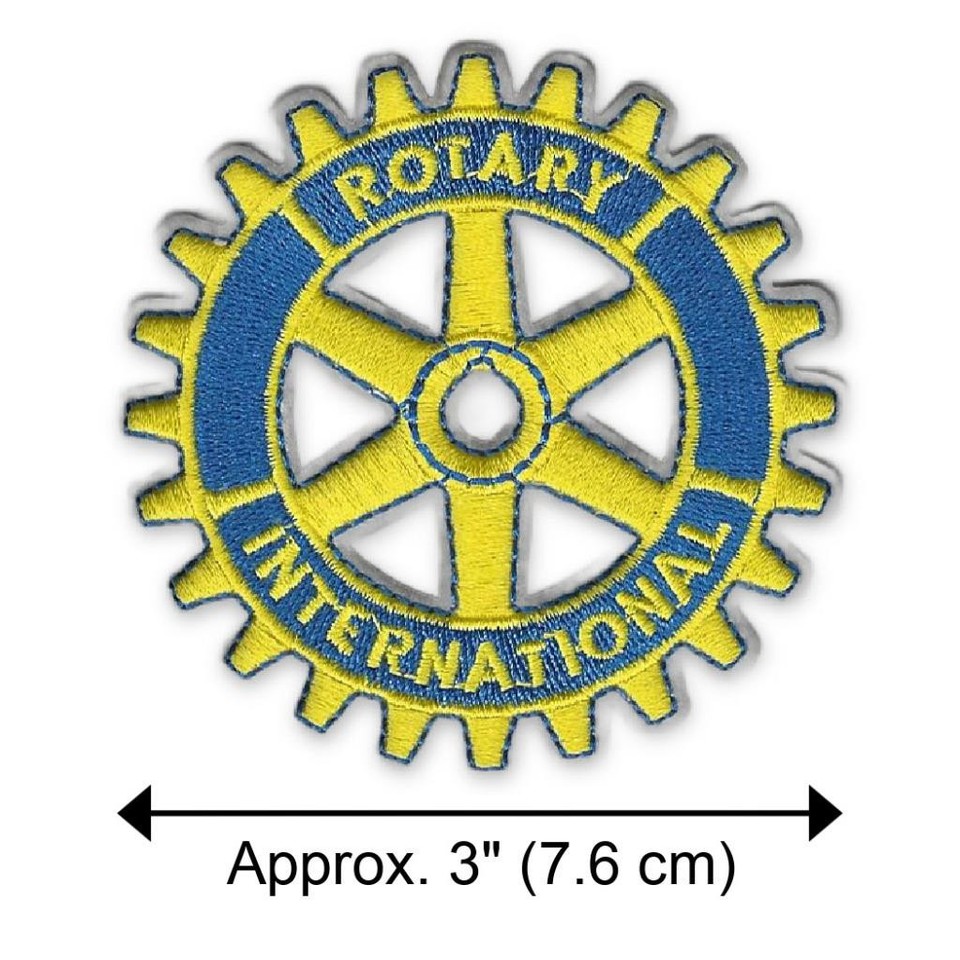 ROTARY CLUB INTERNATIONAL IRON ON PATCH 3" Round Yellow Gear ...