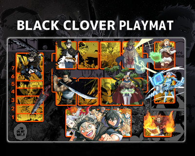 UA Card Black Clover Union Arena Black mat Gaming Desk Playmat mat | eBay