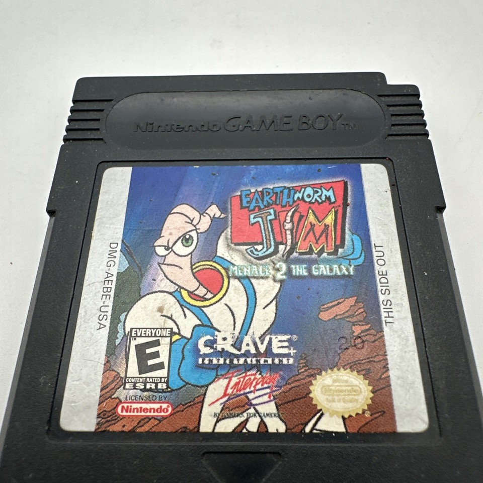 Earthworm Jim: Menace 2 the Galaxy (Nintendo Game Boy Color) Authentic ...
