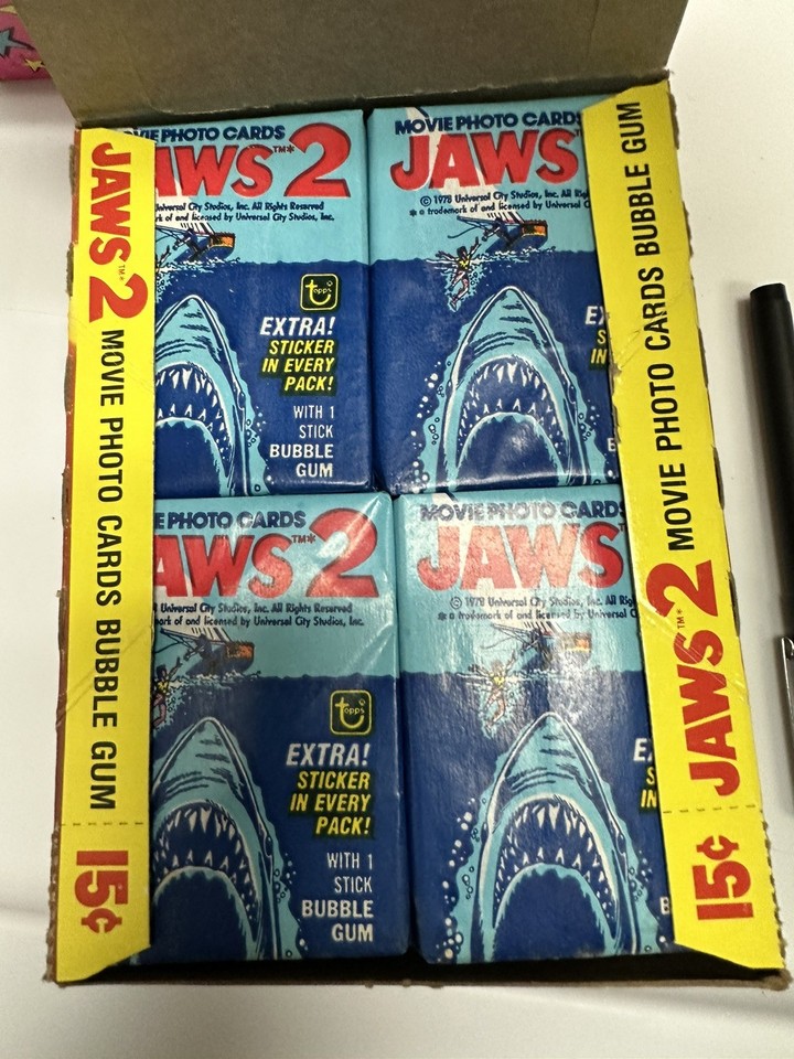 1978 Topps Jaws 2 wax box 30 packs new old stock classic non sports wax ...