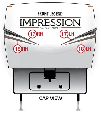 2018 Prime Time Impression 5th Wheel - Front Cap RV Decals | eBay