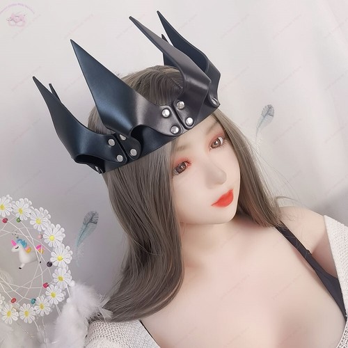 Women Halloween Evil Queen Cosplay Costume Wicked Witch Crown Headband ...