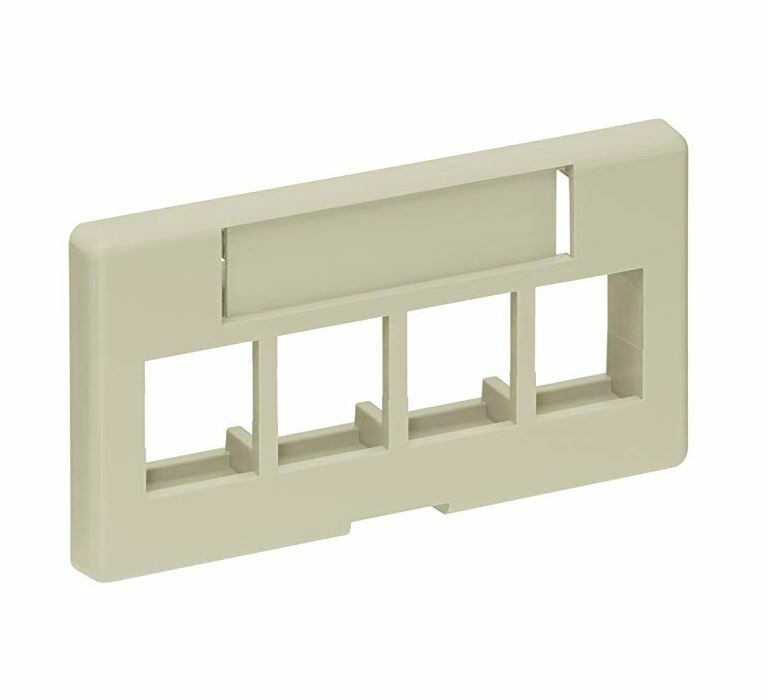 Leviton 49910-SI4 4-Port QuickPort Modular Furniture Faceplate Ivory | eBay