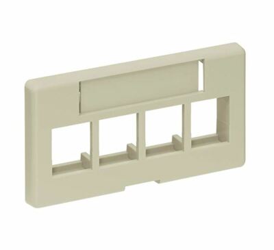 Leviton 49910-SI4 4-Port QuickPort Modular Furniture Faceplate Ivory | eBay