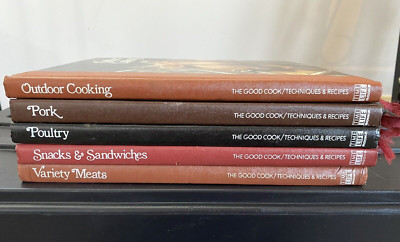Lot of 5/THE GOOD COOK Time-Life Cookbook Series Hardcover Techniques ...