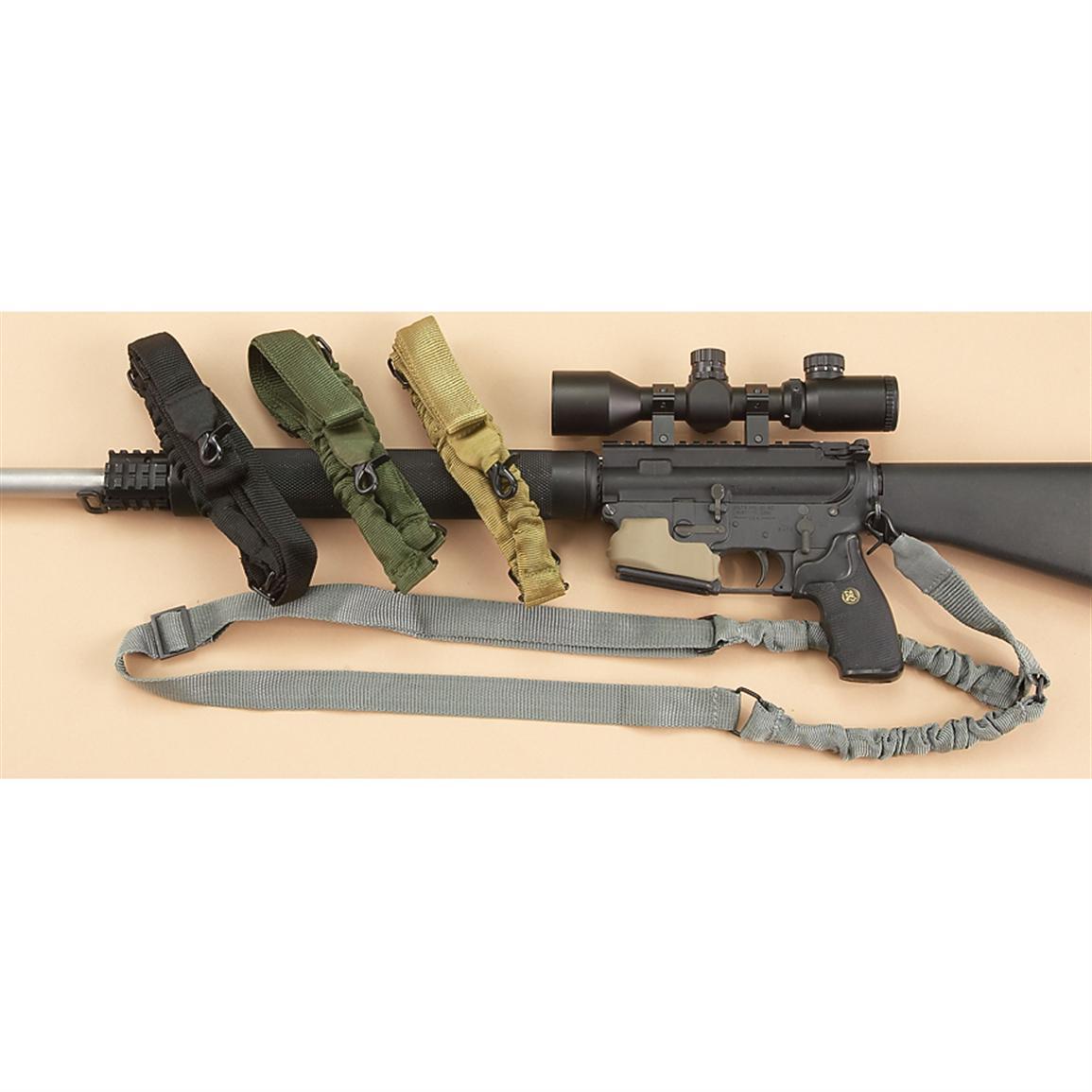 NEW Tactical Rifle Shotgun Adjustable Single Point Weapon Sling - OD ...