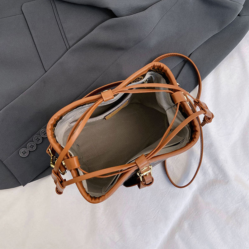 Women's Luxury Drawstring Bucket Bag，Shoulder Crossbody Bag Female ...