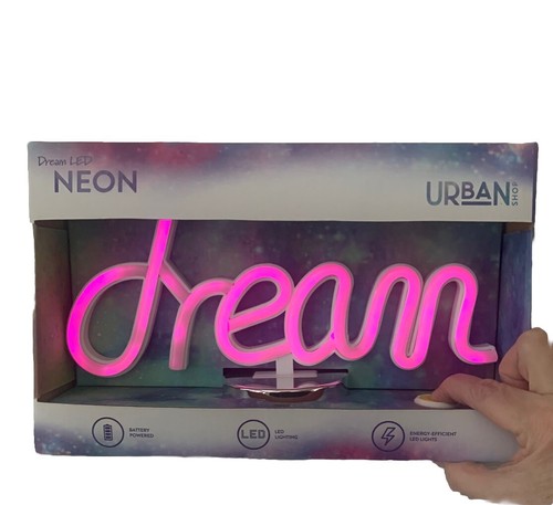 LED Dream Night Light Neon room décor NEW in box Pink Urban Shop | eBay