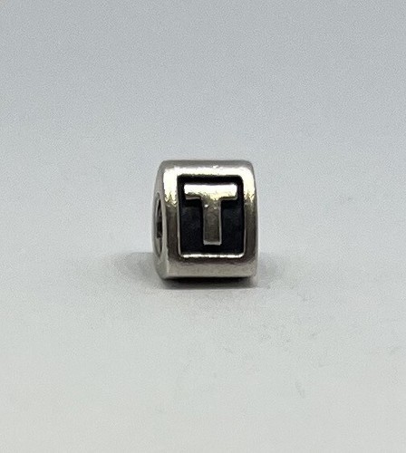 PANDORA Sterling Silver Triangle Alphabet “T” Charm | eBay