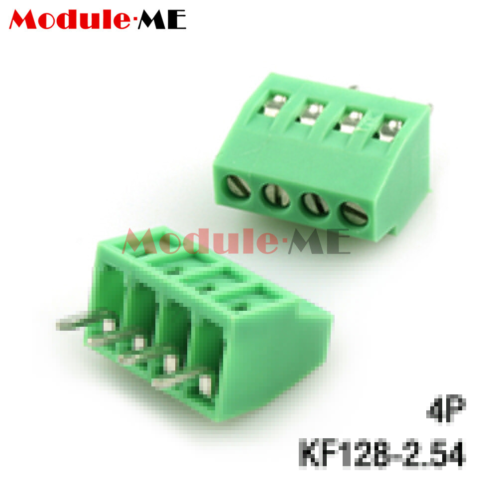 10Pieces 2.54mm PCB Mini Screw Terminal Blocks Connector for Wire 2P~8P ...