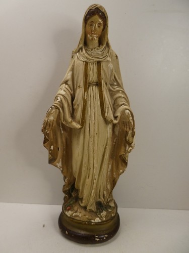 OLD MARY CAST PLASTER STATUE HOLY FIGURINE CHURCH RELIGIOUS ICON | eBay