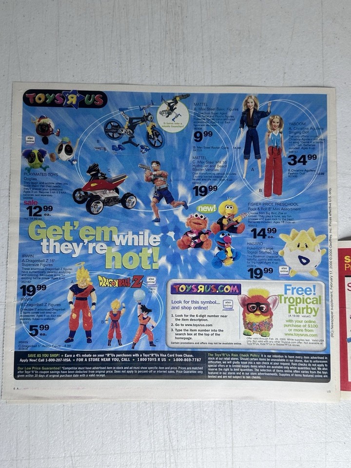 2000 Toys R Us Presidents Day Video Game Flyer N64 PlayStation Pokemon ...