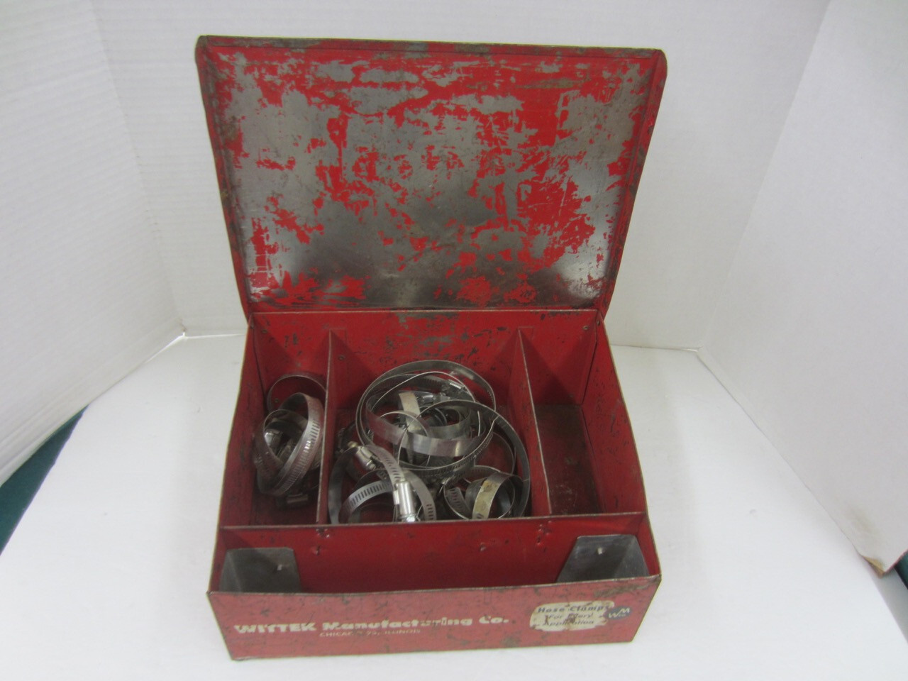 Vintage SURE-TITE Hose Clamp Storage Store Display Wittek Hardware w ...