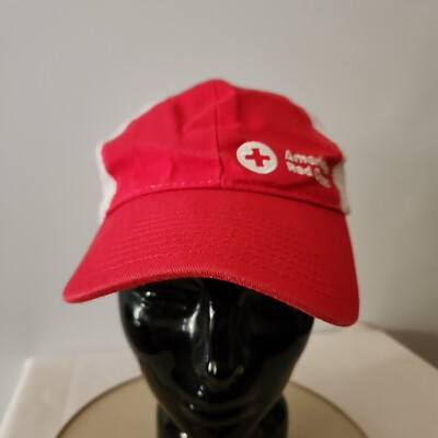 American Red Cross Hat Cap Adjustable OSFM Mesh Non-Profit Charity ...
