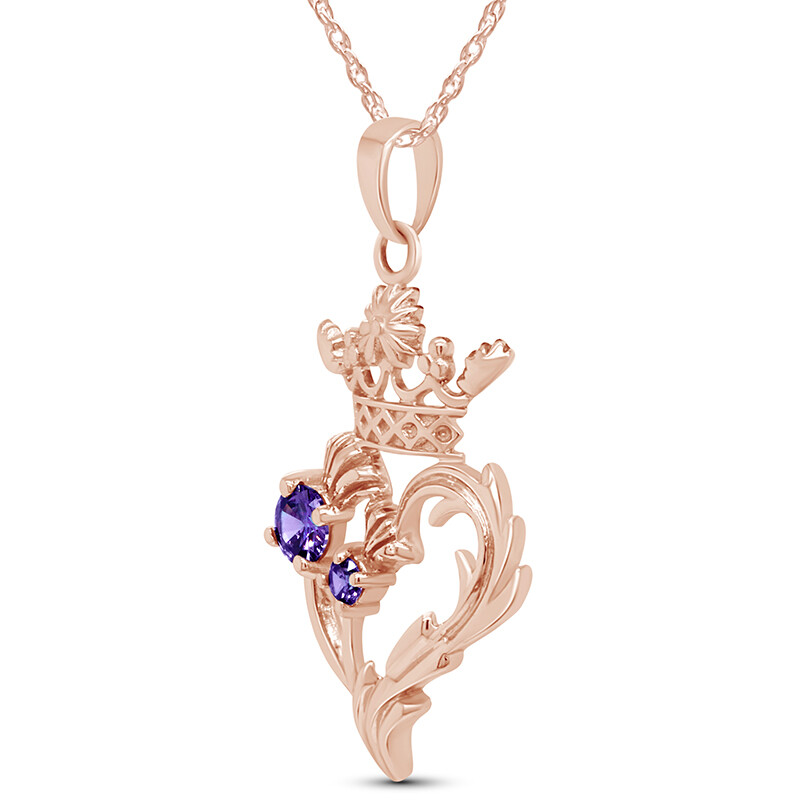 Luckenbooth Scottish Symbol of Love Thistle Heart Crown Pendant Rose ...