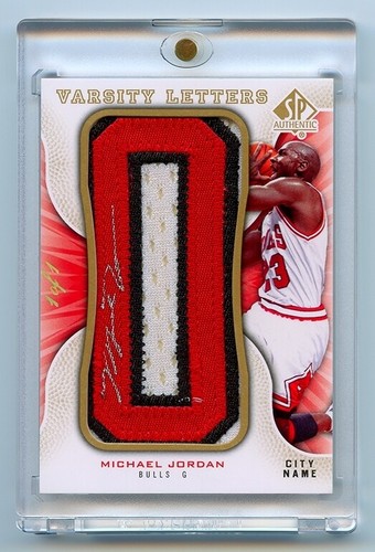 2008-09 SP AUTHENTIC VARSITY LETTERS PATCH AUTO MICHAEL JORDAN #1/1 ...