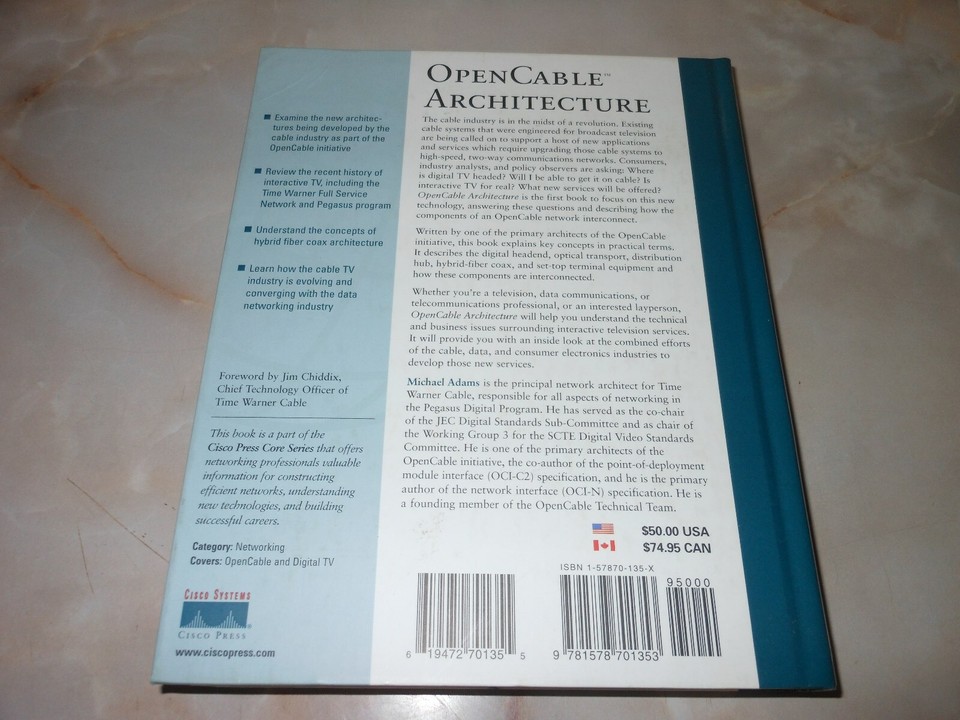 Cisco Systems - OpenCable Architecture - Hardback 9781578701353 | eBay UK