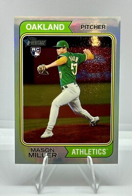2023 Topps Heritage High Number MASON MILLER RC Chrome Refractor #/374 ...