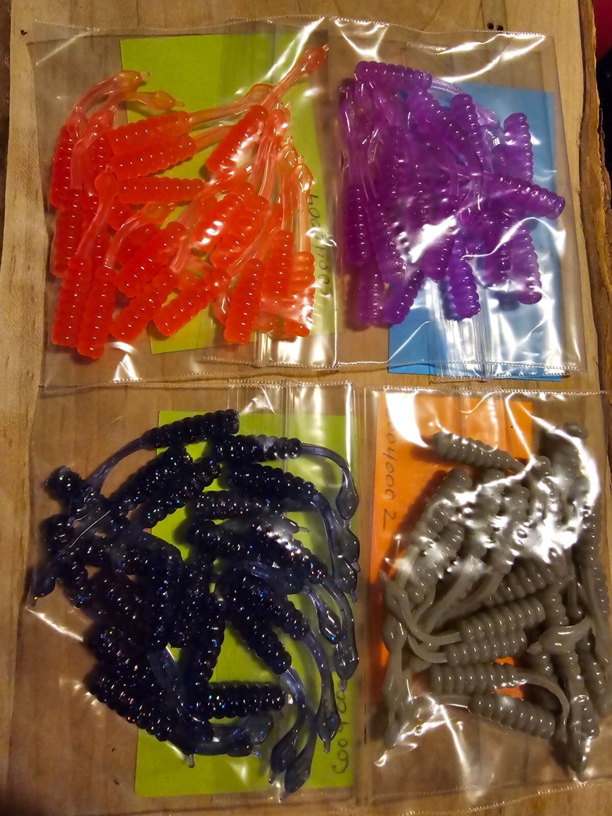 Soft Plastic Baits Crappie Panfish Worm Oil Scented stinger tail grub ...