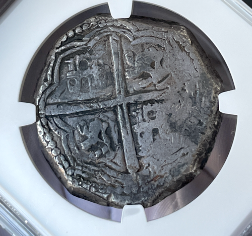 JUPITER w/ COA WRECK STAR LIMA PERU 1659 NGC 25 8 Reales PIRATE SILVER ...