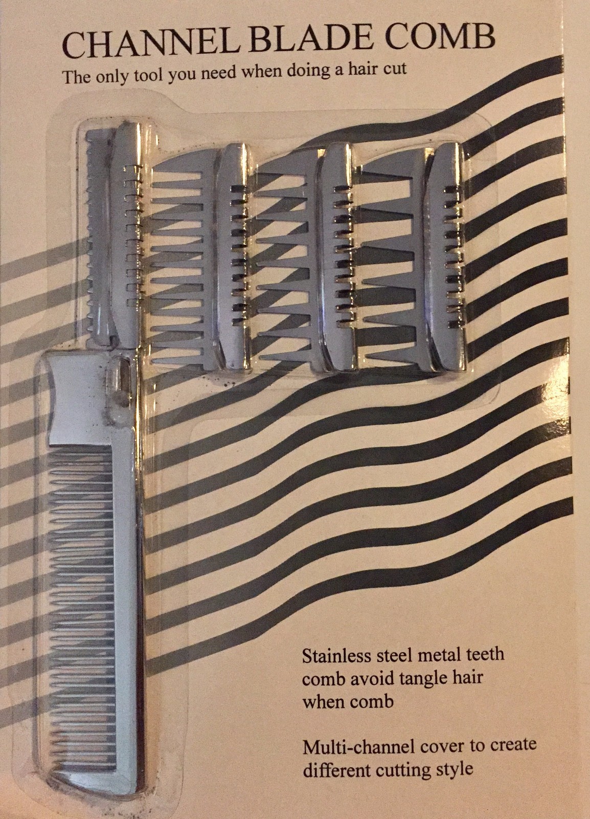 STAINLESS STEEL PRO TEXTURIZING COMB & RAZOR IN ONE WITH FOUR ...