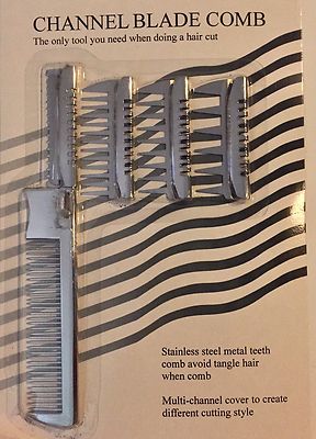 STAINLESS STEEL PRO TEXTURIZING COMB & RAZOR IN ONE WITH FOUR ...