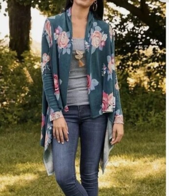 Matilda Jane Cardigan Sweater Cozy Days Floral Pink Blue Large NEW. 263 ...