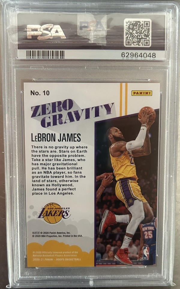 2020 NBA Hoops LeBron James Zero Gravity #10 PSA 10 Gem Mint | eBay