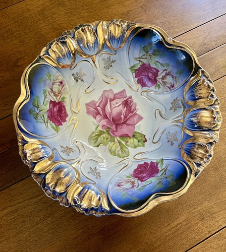 Vintage (Antique?) IPF Germany PORCELAIN CELERY or CANDY DISH; Floral ...