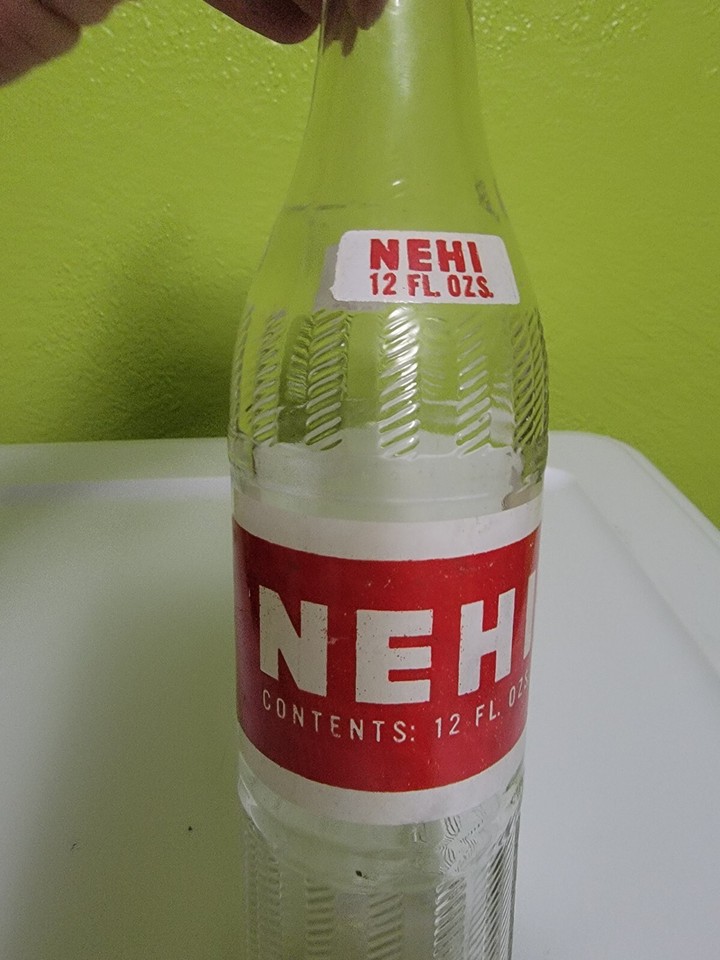 Rare Vintage Antique Soda Pop Glass Bottle NEHI Clear Red Label 12oz | eBay
