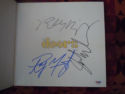 The Doors Authentic Autographs Jim Morrison Book Signed By Ray Robbie ...