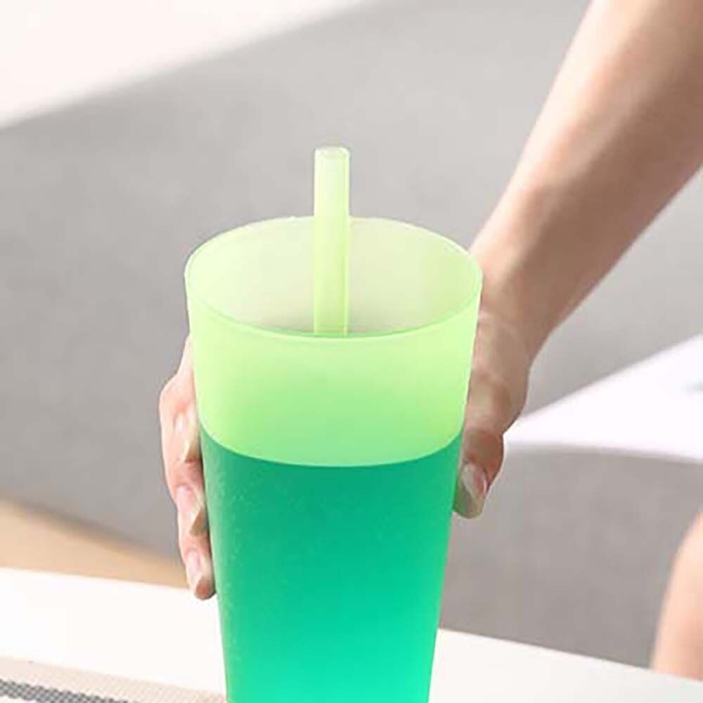 Simplicity Beverage Cup Plastic Drink Cup New Integrated Straw Cup | eBay