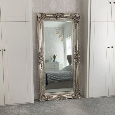Empire XXL Extra Large Ornate Frame Leaner Wall Mirror Champagne 200cm ...